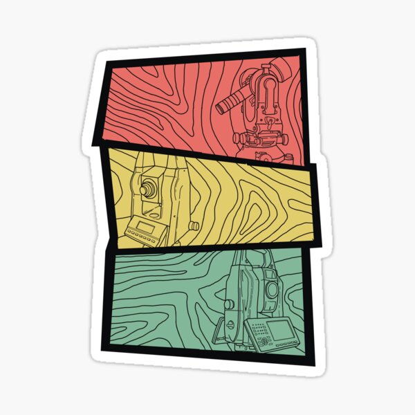 "TOTAL STATION EVOLUTION" Sticker for Sale by maipura | Redbubble
