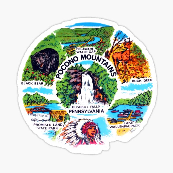 "Pocono Mountains, Bushkill Falls, Pennsylvania," Sticker for Sale by ...