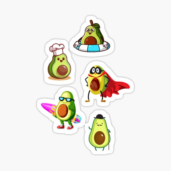 "funny avocado sticker pack pink" Sticker for Sale by thats4you | Redbubble