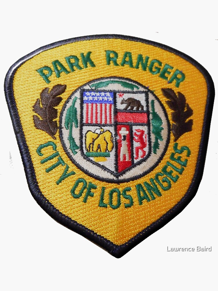 "Los Angeles Park Ranger" Sticker for Sale by lawrencebaird | Redbubble