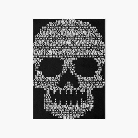 "Cyberpunk ASCII Skull" Art Board Print for Sale by Kiboune | Redbubble