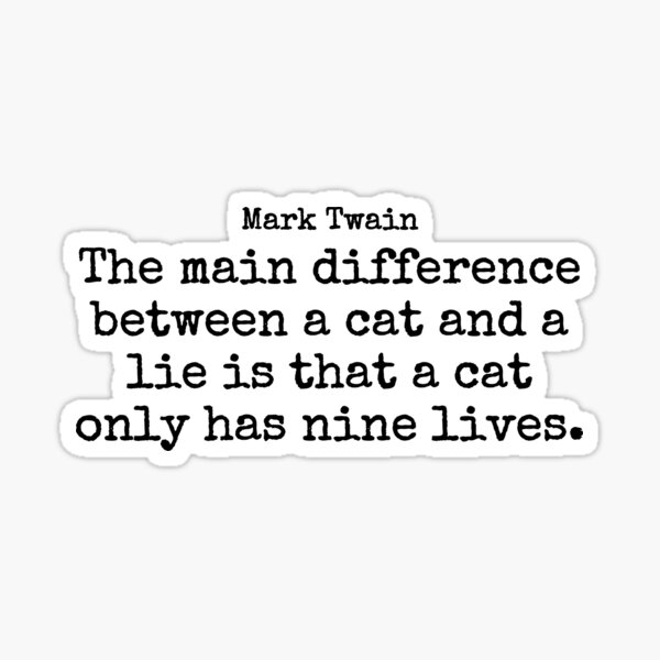 "Mark Twain Quote: The main difference between..." Sticker for Sale by ...