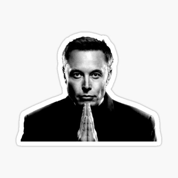 "Elon Musk Thoughtful" Sticker for Sale by NoTimeToWaste | Redbubble