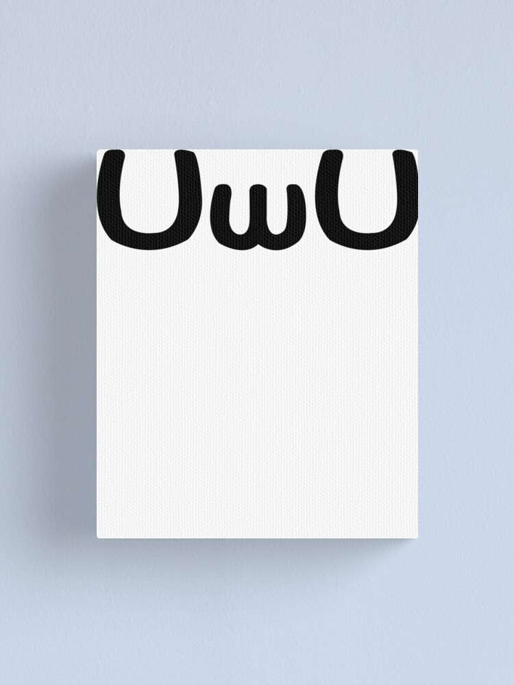 "Kawaii Japanese Art UwU Face Anime Aesthetic Otaku" Canvas Print by ...