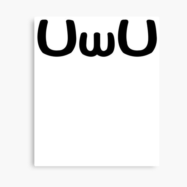 "Kawaii Japanese Art UwU Face Anime Aesthetic Otaku" Canvas Print by ...