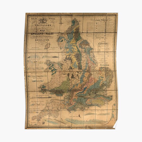 "Map of England 1834" Poster for Sale by mollyfare | Redbubble