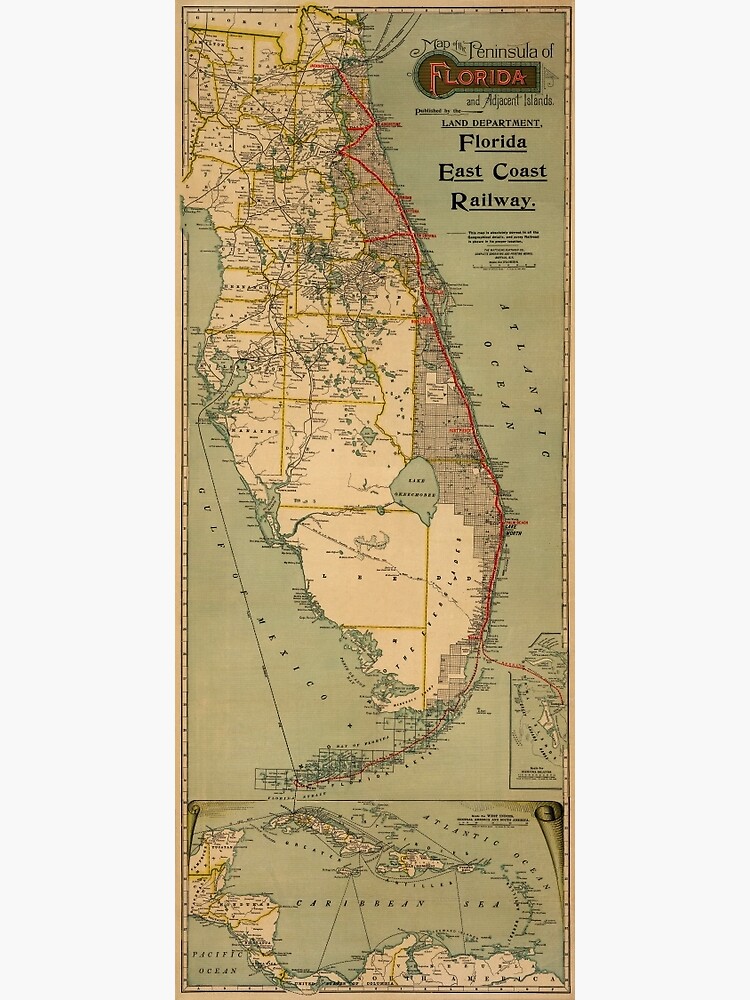 "Map of Florida 1896" Poster for Sale by mollyfare | Redbubble