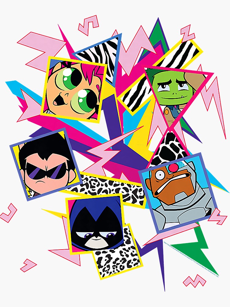 "Kids DC Comics Teen Titans Go! Group Shot Funky Portraits Premium ...