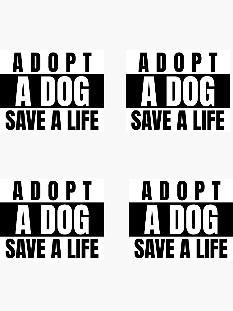 "Adopt A Dog Save A Life Sticker pack design for those who love pet ...