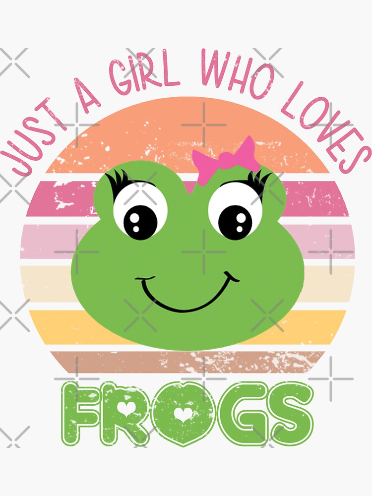 "Just A Girl Who Loves Frogs" Sticker for Sale by lovepetstore | Redbubble