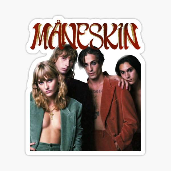 "Måneskin rock band, retro Maneskin " Sticker for Sale by kayao | Redbubble