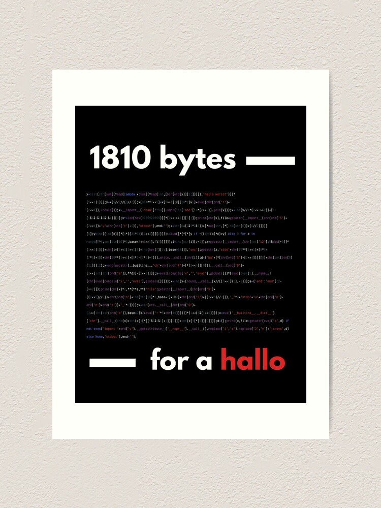 "Hello Code" Art Print by KaizenBoy | Redbubble