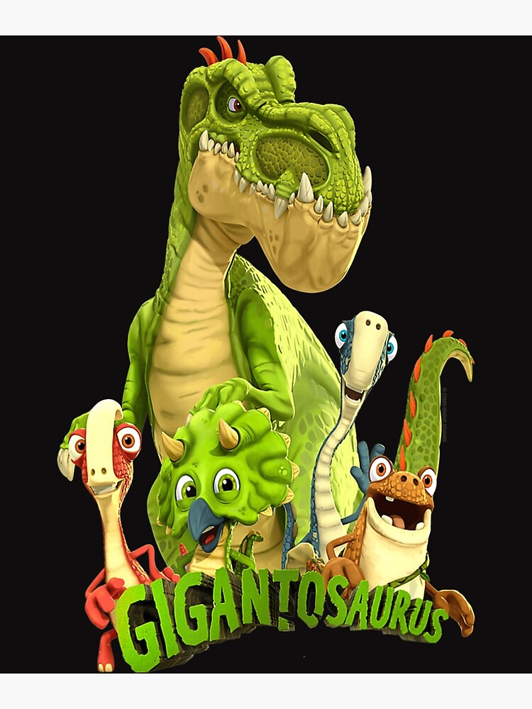 "Gigantosaurus Logo With Giganto & The 4 Kid Dinos " Poster for Sale by ...