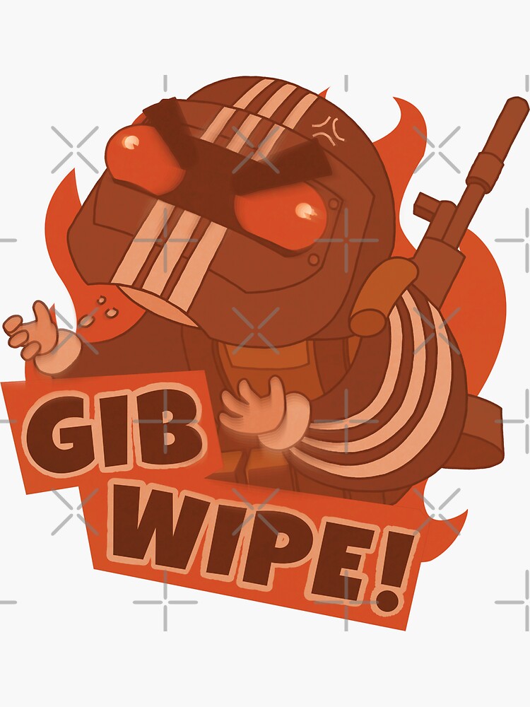 "GIB WIPE! Hyper Rage Edition" Sticker for Sale by Aniama | Redbubble
