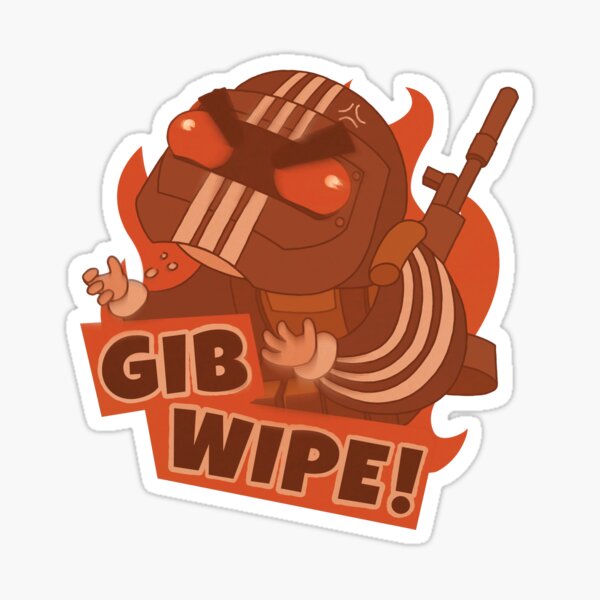 "GIB WIPE! Hyper Rage Edition" Sticker for Sale by Aniama | Redbubble