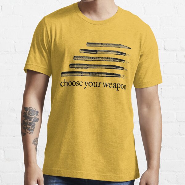 "Choose Your Weapon" T-shirt for Sale by LibertyManiacs | Redbubble ...