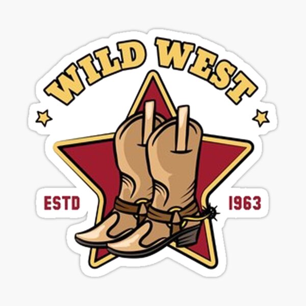 "rodeo cowboy American wild west" Sticker for Sale by dijixstor | Redbubble