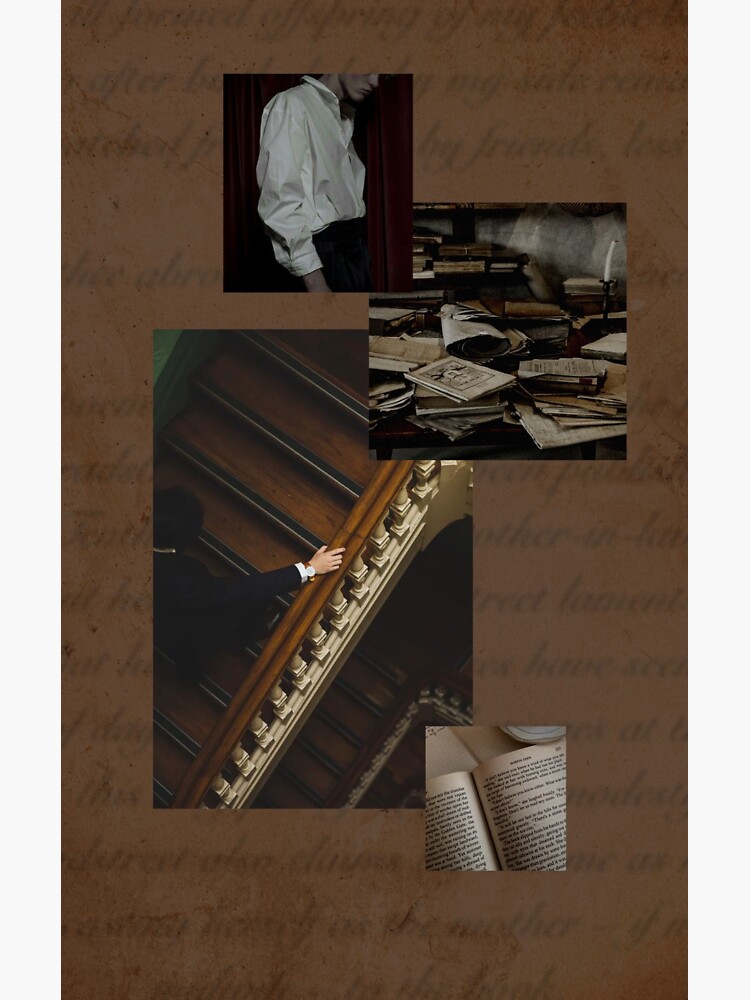 "Dark Academia Inspired Book / Notebook / Poster / Collage" Sticker by ...