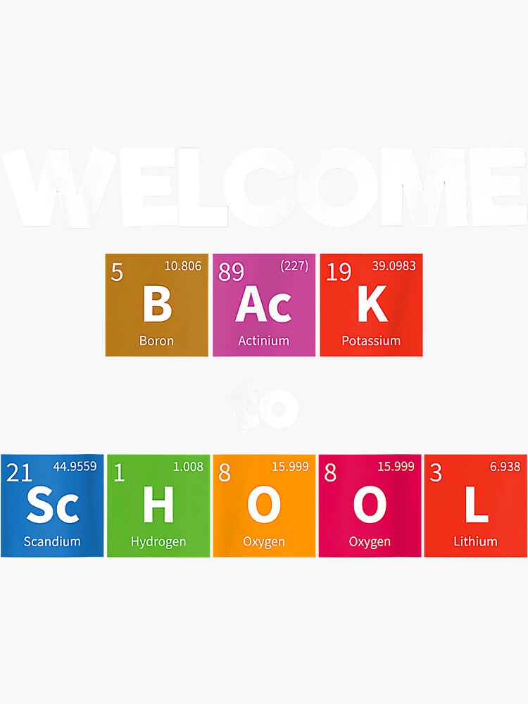 "Welcome Back To School Chemistry Teacher" Sticker for Sale by ...