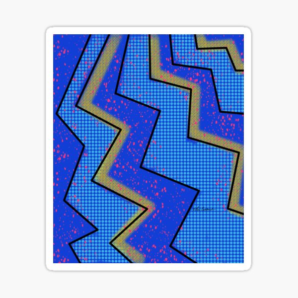 "Blue Lightning" Sticker for Sale by loeye | Redbubble