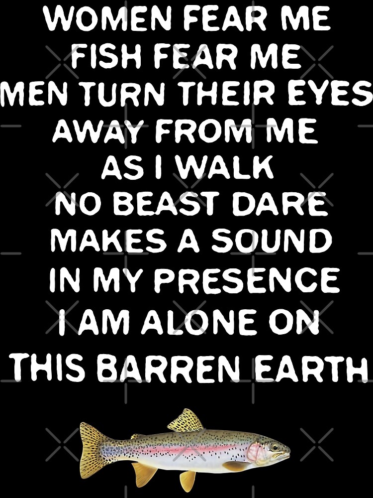 "Women-Fear-me,-Fish-Fear-me" Poster by CarrieJordann | Redbubble