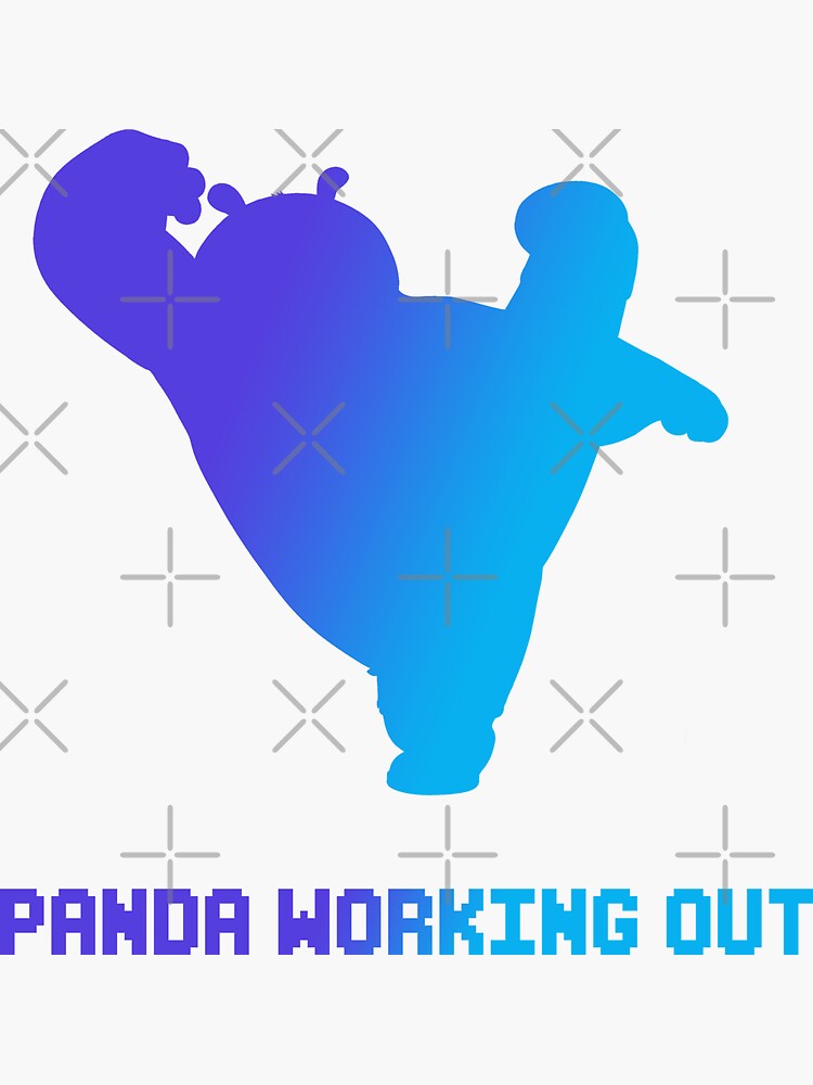"panda working out" Sticker for Sale by billyvm | Redbubble