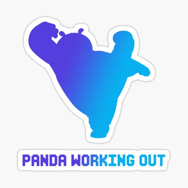 "panda working out" Sticker for Sale by billyvm | Redbubble