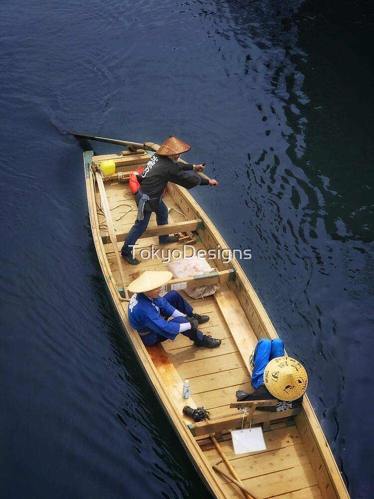 "Japanese traditional rowboat along Tokyo Canal Photography" Poster for ...
