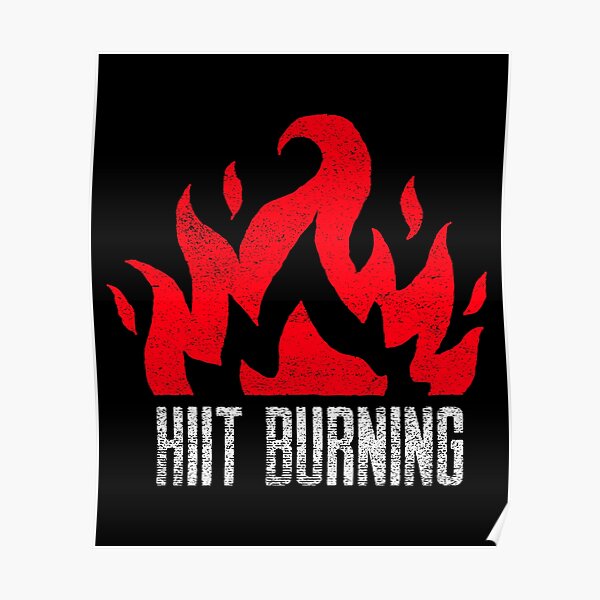 "HIIT BURNING HIIT // BODYBUILDING // WORKOUT // MOTIVATIONAL" Poster ...