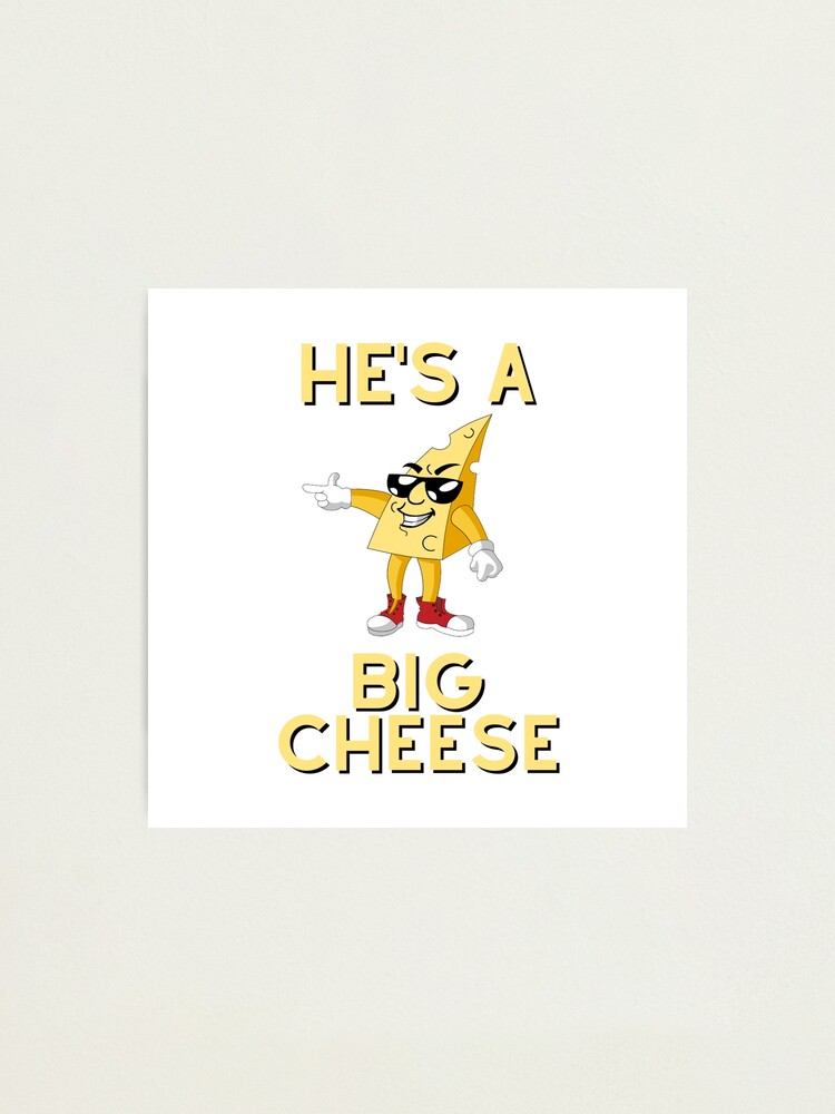 "Er ist ein großer Käse - Unisex weißes T-Shirt - lustiges Witz-Design ...