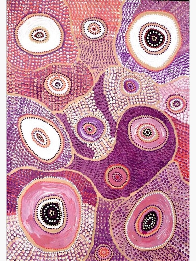 " australian aboriginal art pink and purple" Art Print for Sale by ...