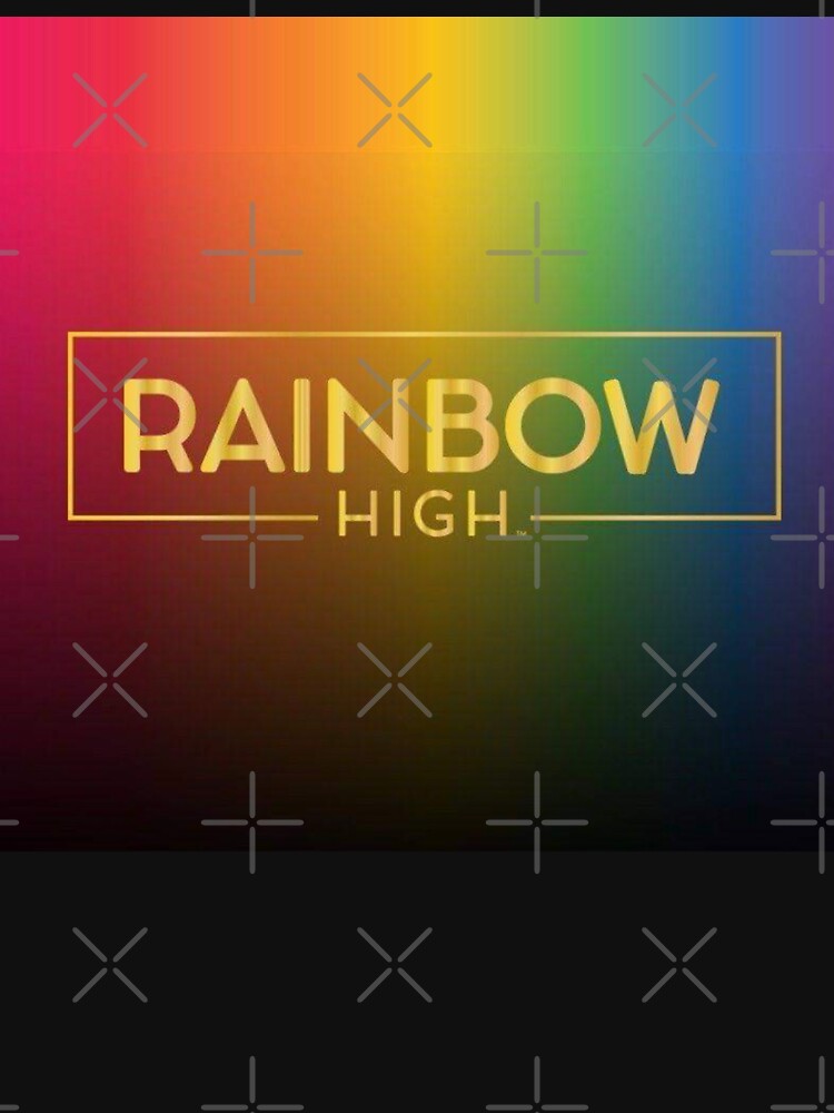 "Rainbow high logo with rainbow background " T-shirt for Sale by ...