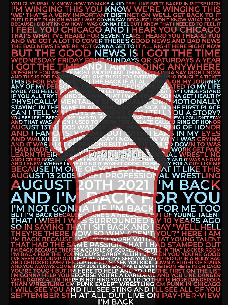 "CM Punk Returns Promo" T-shirt for Sale by NewEliteApparel | Redbubble ...