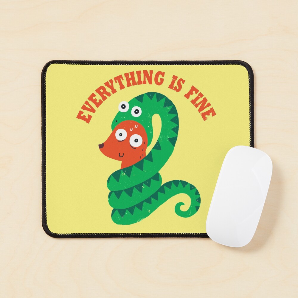 "Everything Is Fine" Sticker for Sale by DinoMike | Redbubble