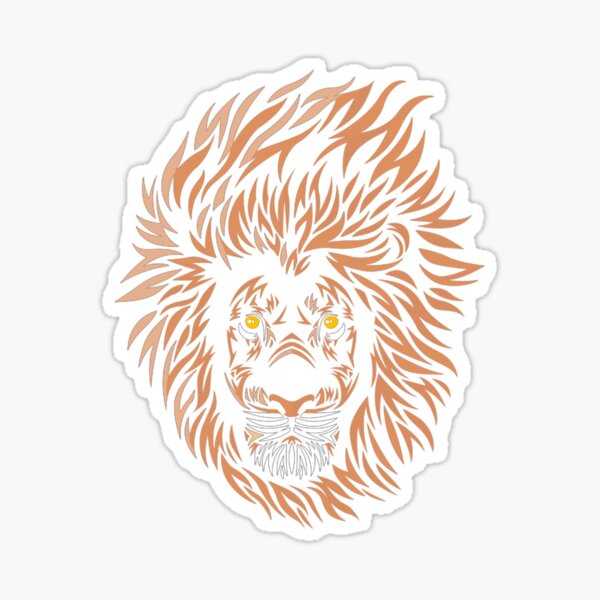 "Lion Tribal Face" Sticker for Sale by MarolynHayden | Redbubble