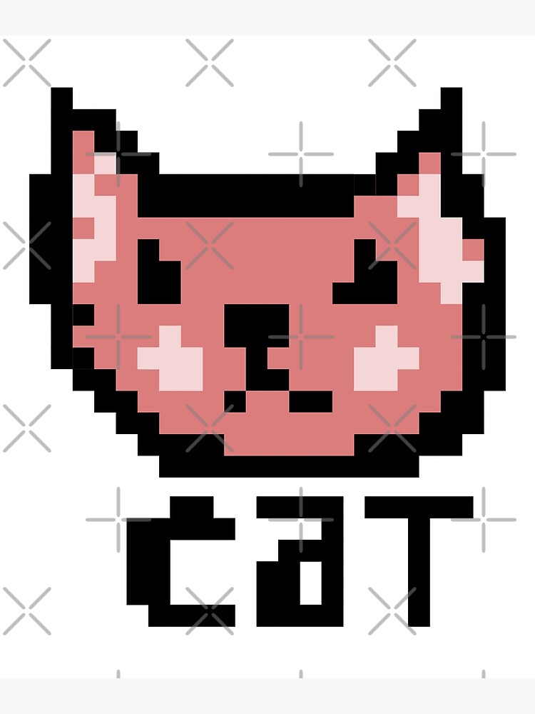 "Animal Funny Cat Pixel art" Poster for Sale by Cahjowo | Redbubble