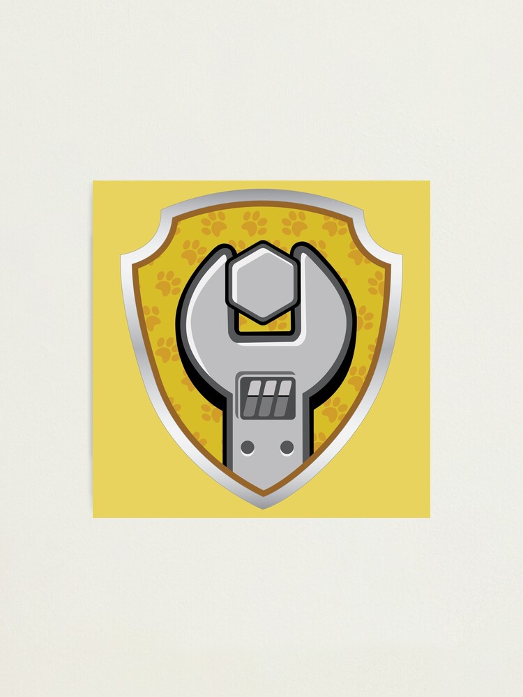 "Rubble, Construction Pup-tag © GraphicLoveShop" Photographic Print for ...