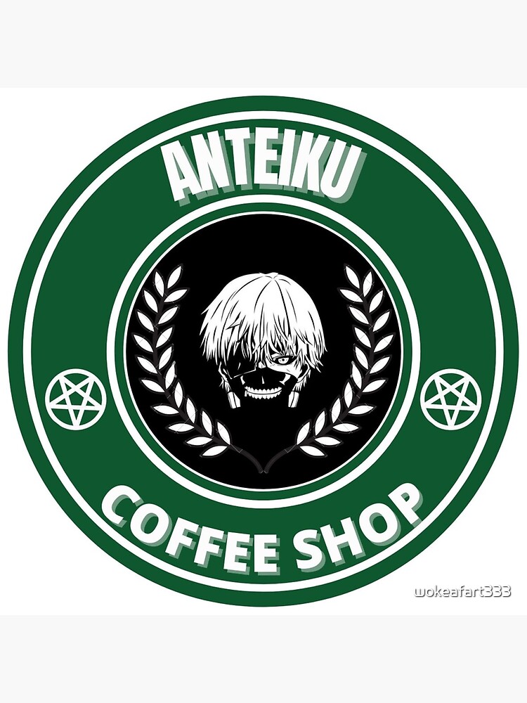 Pegatina «Logotipo de anime - Ilustración de la cafetería Anteiku ...