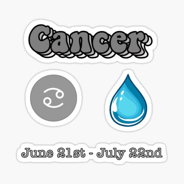 "Cancer Zodiac Sign" Sticker for Sale by tropicalhen133 | Redbubble