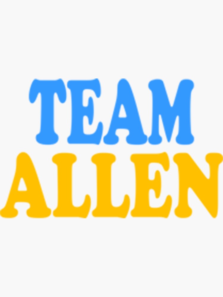 "Team Allen" Sticker for Sale by WowImaging | Redbubble