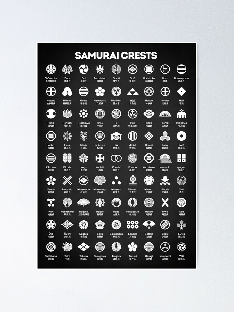 "Samurai Clan Crests" Poster by innasoyturk | Redbubble