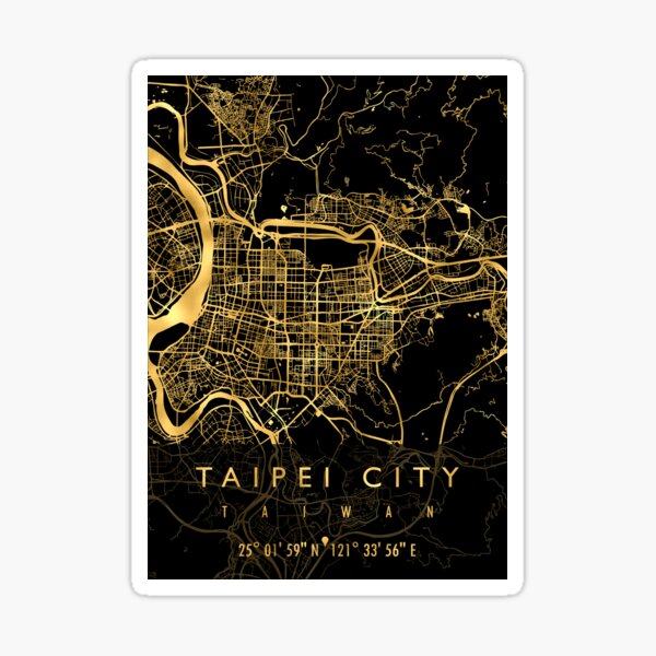 "TAIPEI MAP TAIWAN" Sticker for Sale by hatimelhag | Redbubble