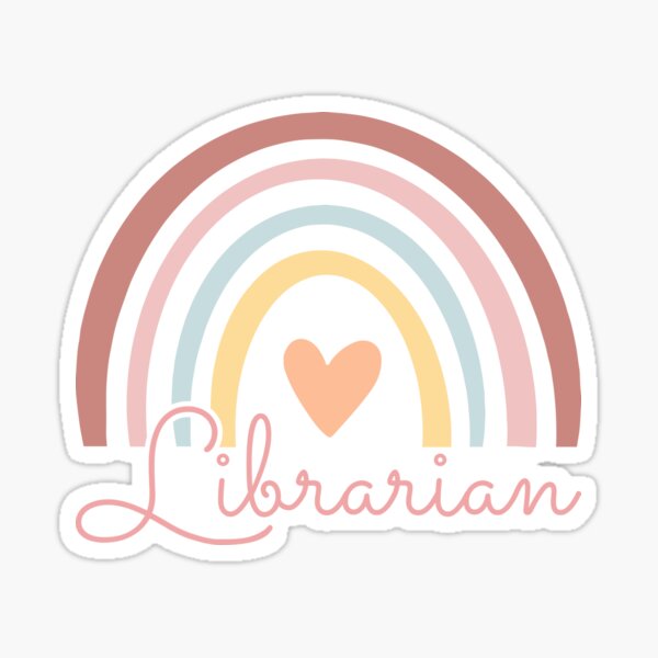"Librarian I - Boho Rainbow" Sticker by lemon-pepper | Redbubble