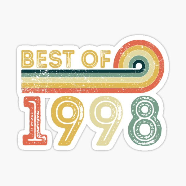 "Best Of 1998 - 23rd Birthday " Sticker for Sale by meedTee | Redbubble
