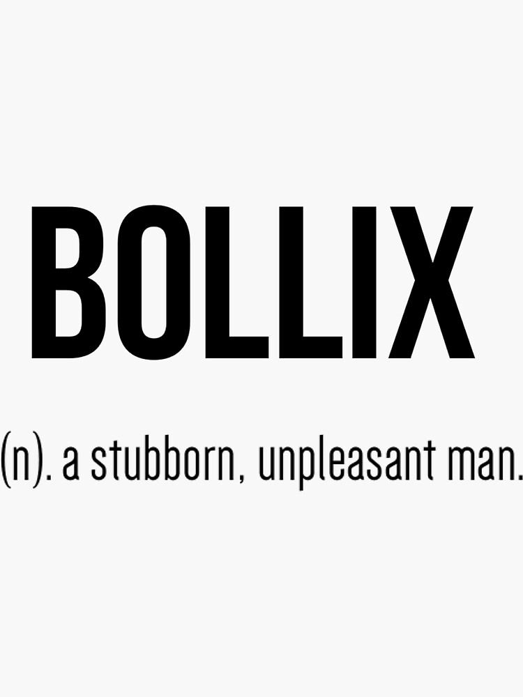 "Bollix" Sticker for Sale by alicecara | Redbubble