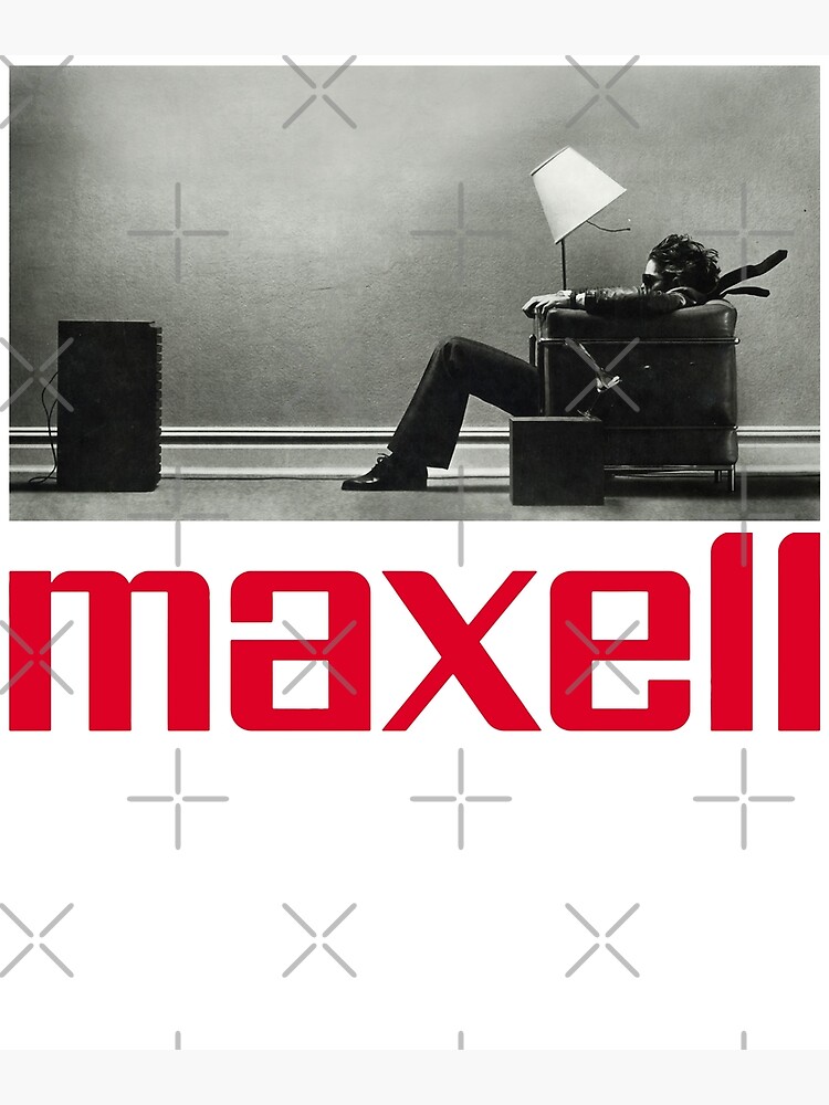 "Retro Vintage Maxell Blown Away Guy 1980s Man In Chair" Poster by ...