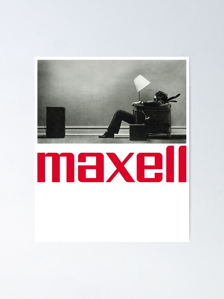 "Retro Vintage Maxell Blown Away Guy 1980s Man In Chair" Poster by ...