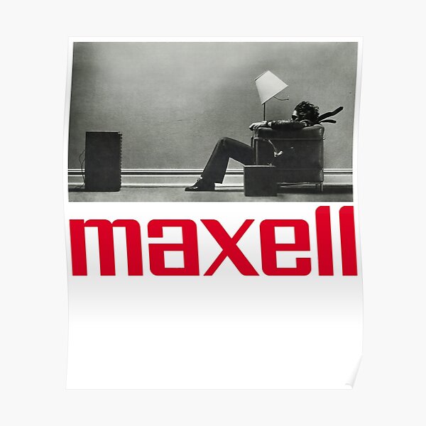 "Retro Vintage Maxell Blown Away Guy 1980s Man In Chair" Poster by ...