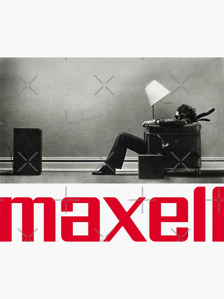 Sticker « Retro Vintage Maxell Blown Away Guy des années 1980 Man In ...
