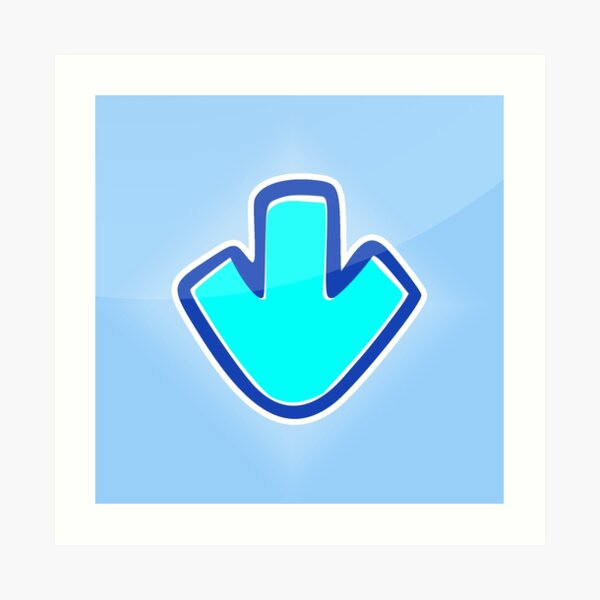 "Friday Night Funkin' (FNF) Down Arrow" Art Print by FlammenThePyro ...